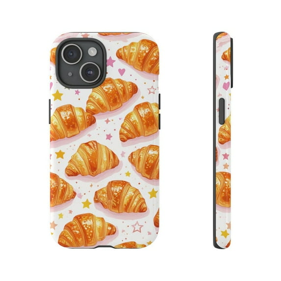 Croissant Pattern Phone Case – Cute Foodie Gift, Gourmet Style iPhone ...