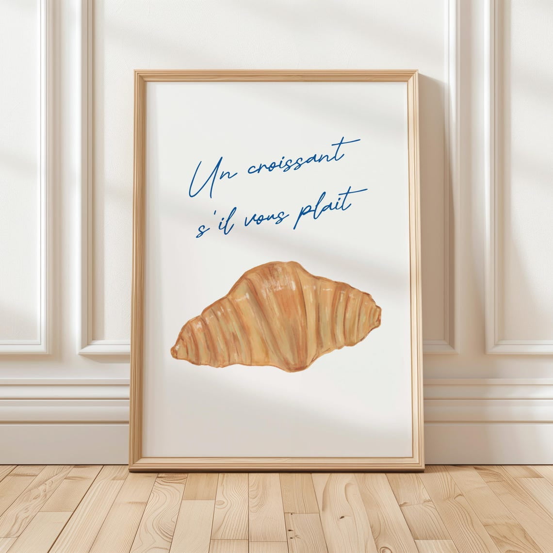 Croissant Print, Bakery Wall Art, Croissant Poster, Café Kitchen Decor ...