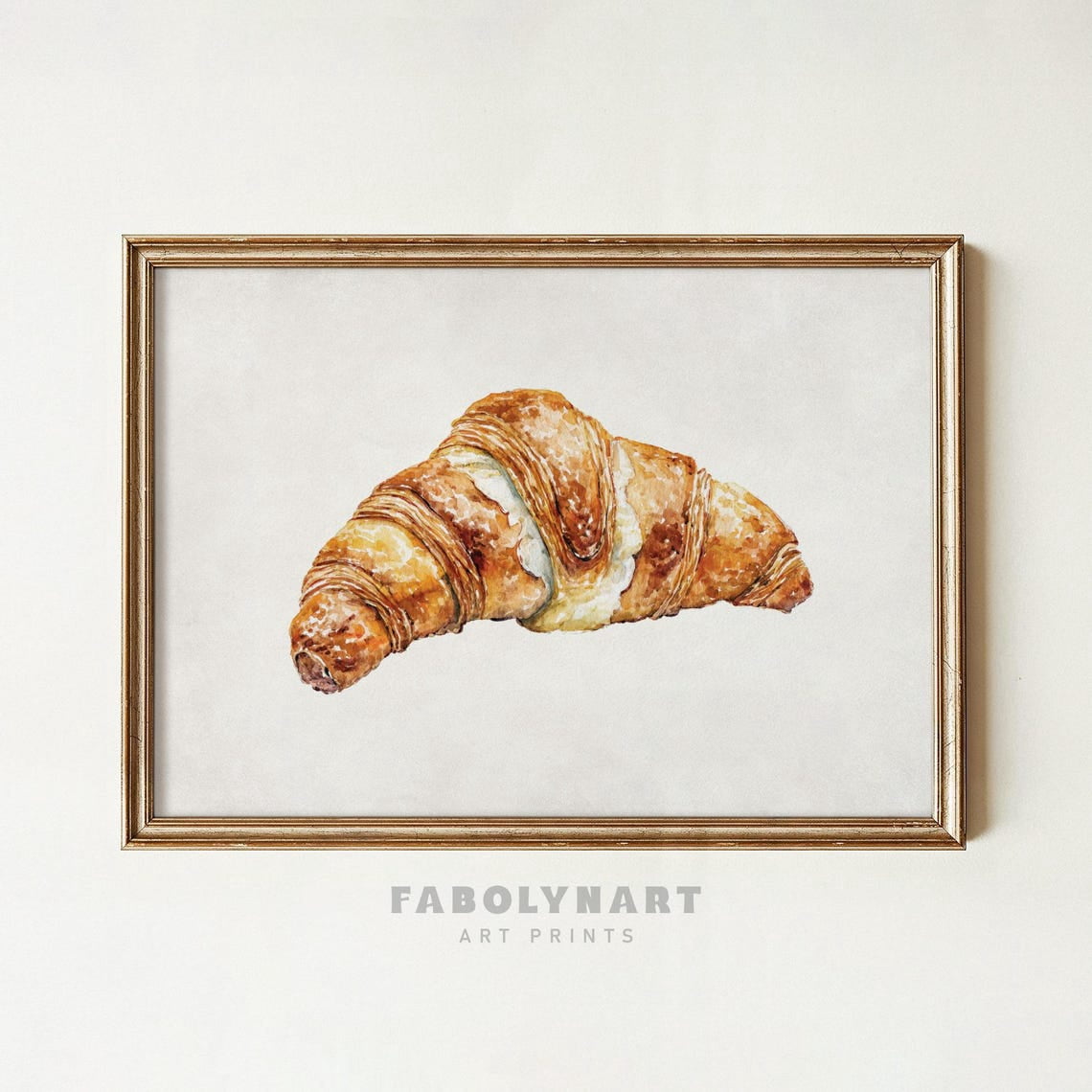 Croissant Rustic Kitchen French Pastry Cafe Bakery Owner, Unframed ...
