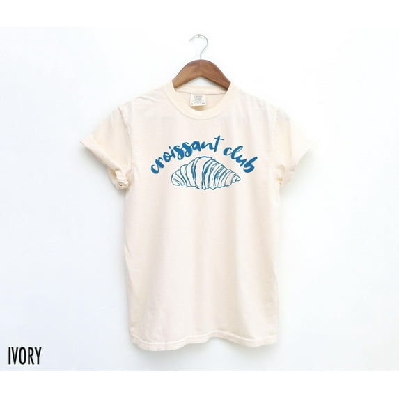 Croissant Shirt, Croissant Club, Food T Shirt, Breakfast Tshirt, French ...