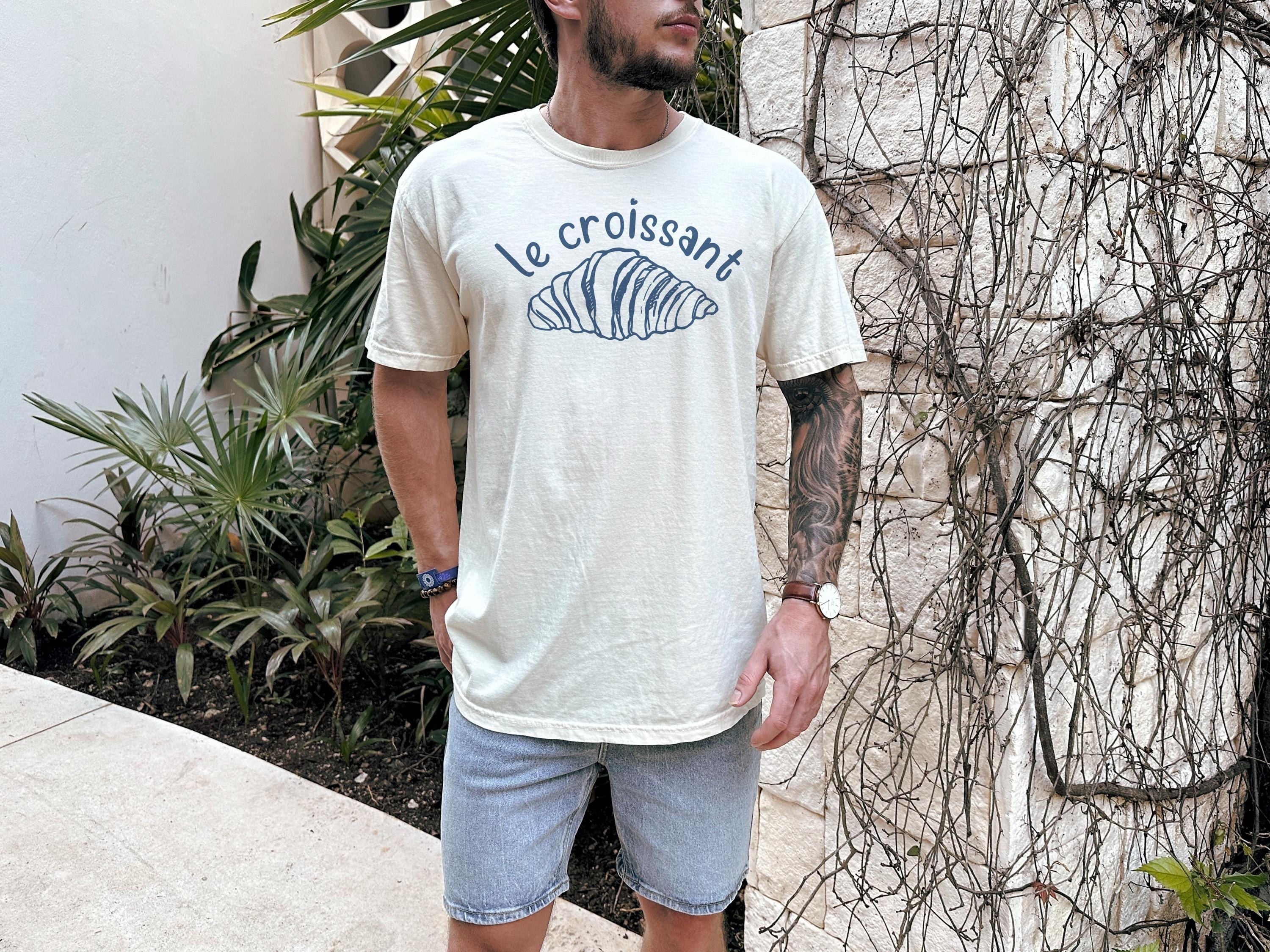 Croissant Shirt, French Shirt, Breakfast Tshirt, Cafe France, Paris ...