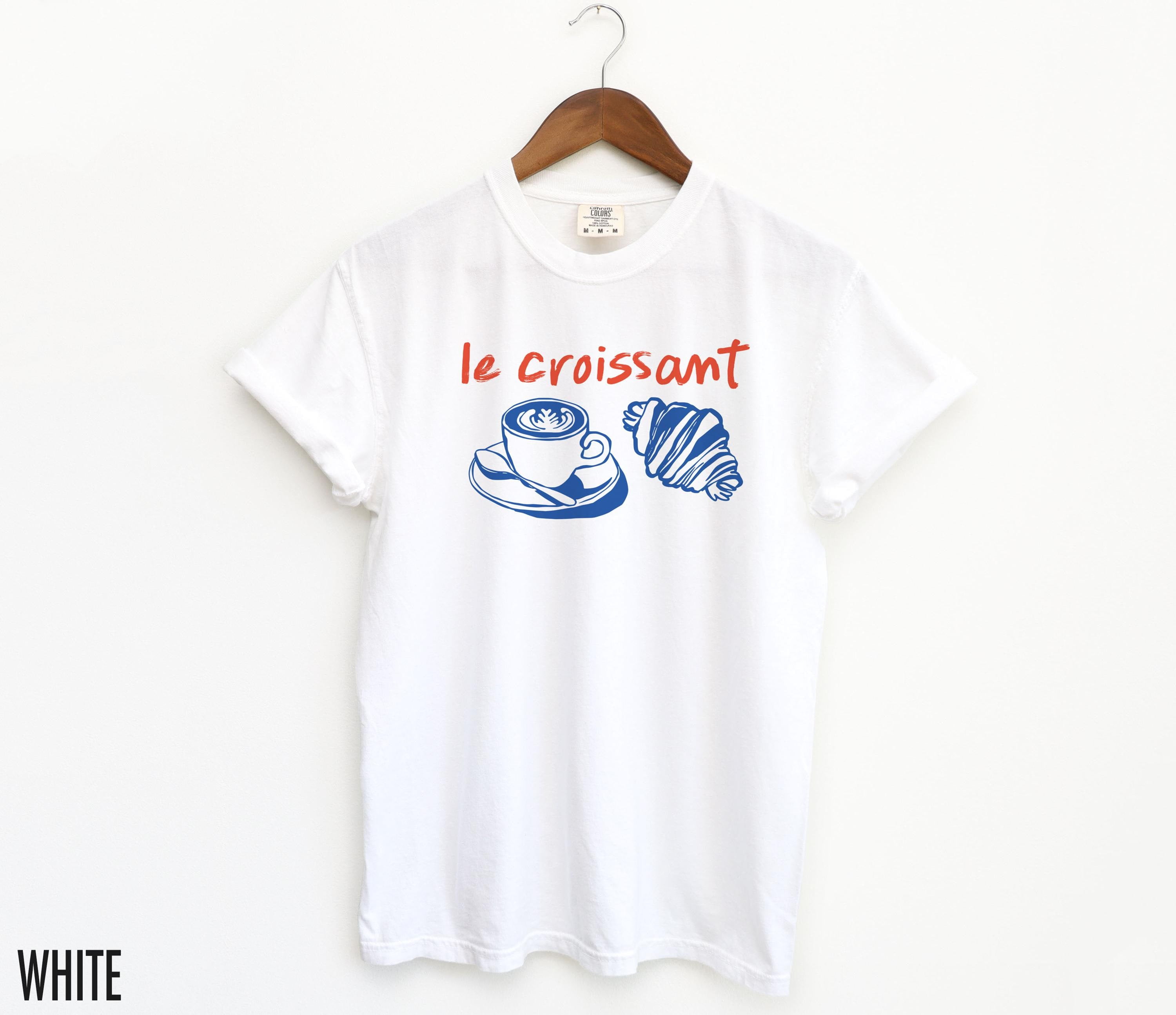 Croissant Shirt, French Shirt, Breakfast Tshirt, French Cafe, Parisian ...