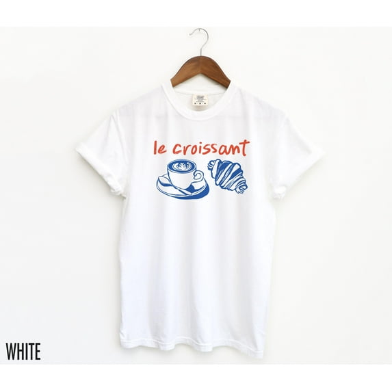 Croissant Shirt, French Shirt, Breakfast Tshirt, French Cafe, Parisian ...