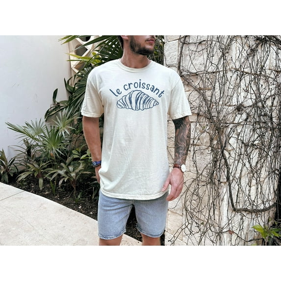 Croissant Shirt, French Shirt, Breakfast Tshirt, French Cafe Style ...