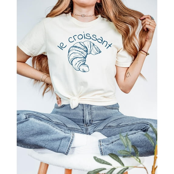 Croissant Shirt, French Shirt, Le Croissant, Breakfast Tshirt, French ...