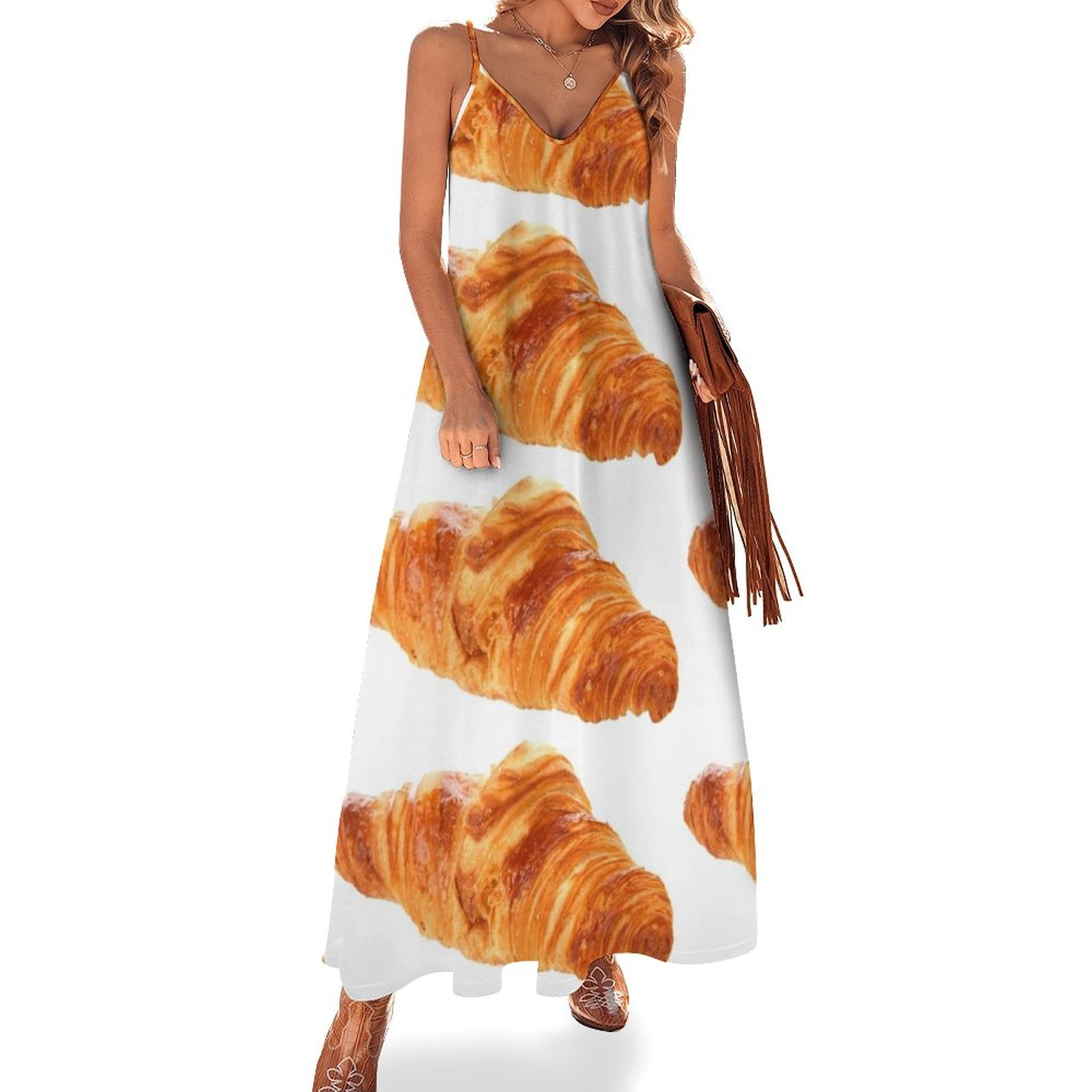 Croissant Sleeveless Dress elegant dresses for women Long dress woman ...