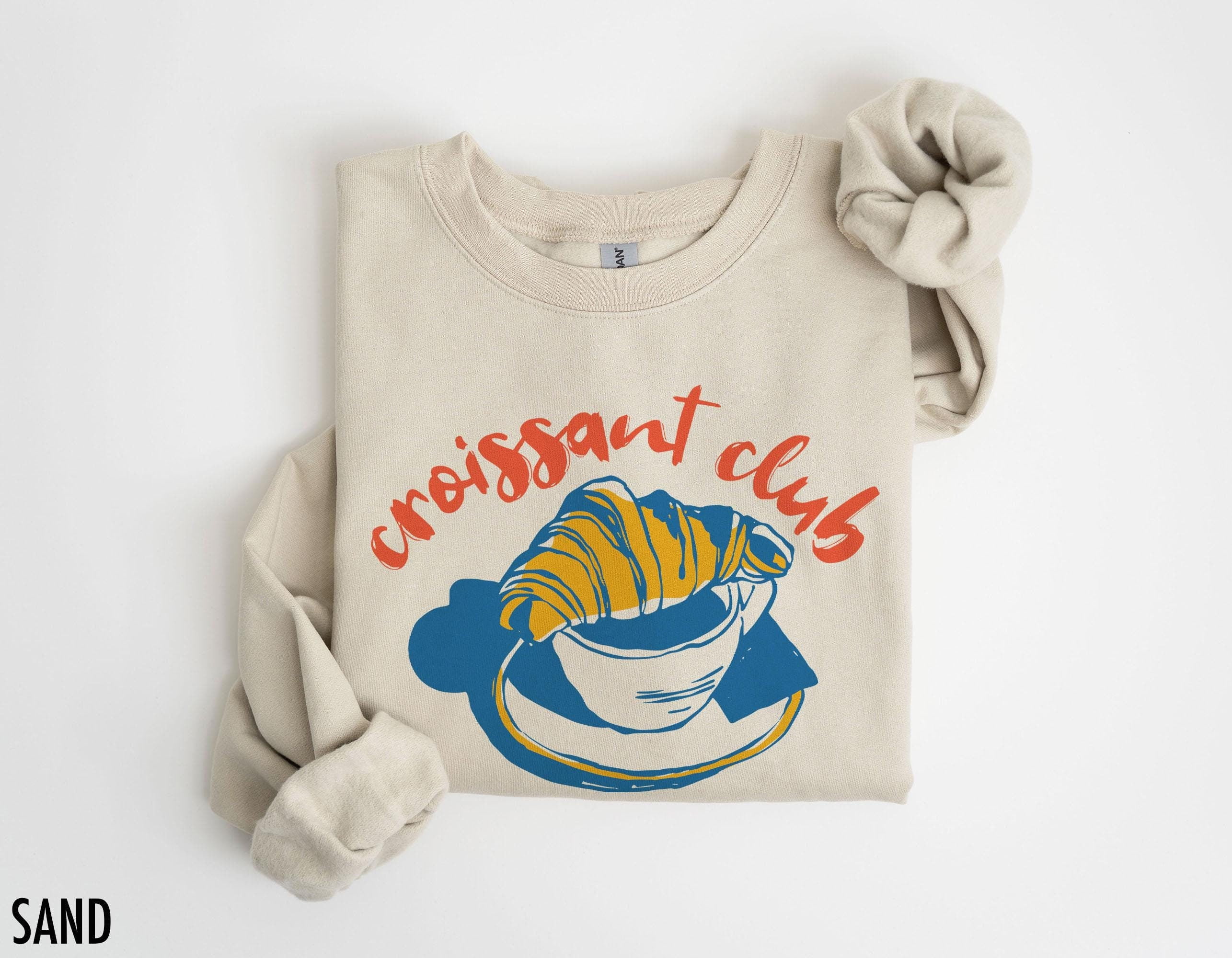 Croissant T-Shirt, Croissant Club, Croissant Crewneck, Breakfast T ...