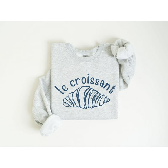 Croissant T-Shirt, French Shirt, Breakfast Crewneck, Cafe Paris France ...