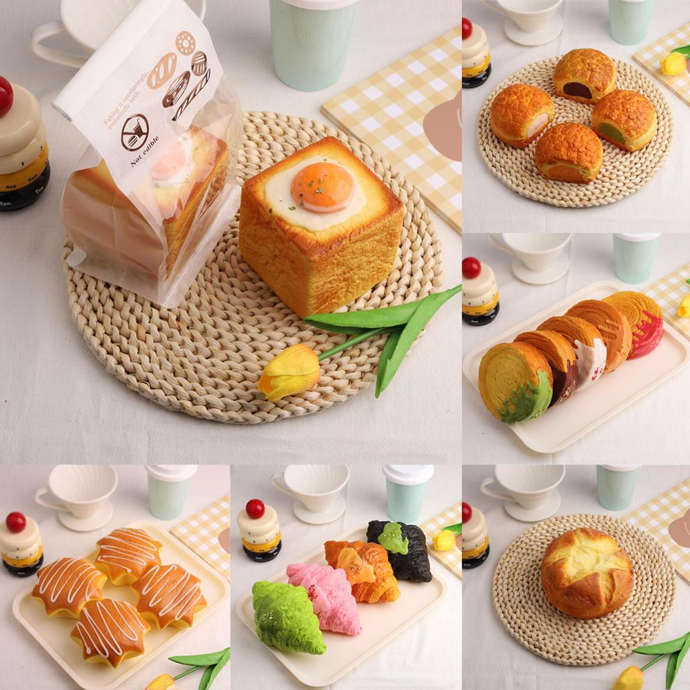 Croissant bread randomly distributed PU soft slow rebound simulation ...