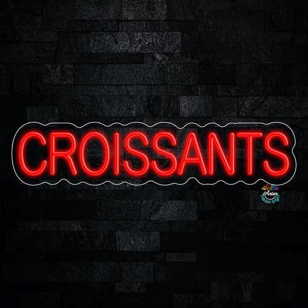 Croissants LED Neon Sign 27"L x 6"H #32197 - Walmart.com