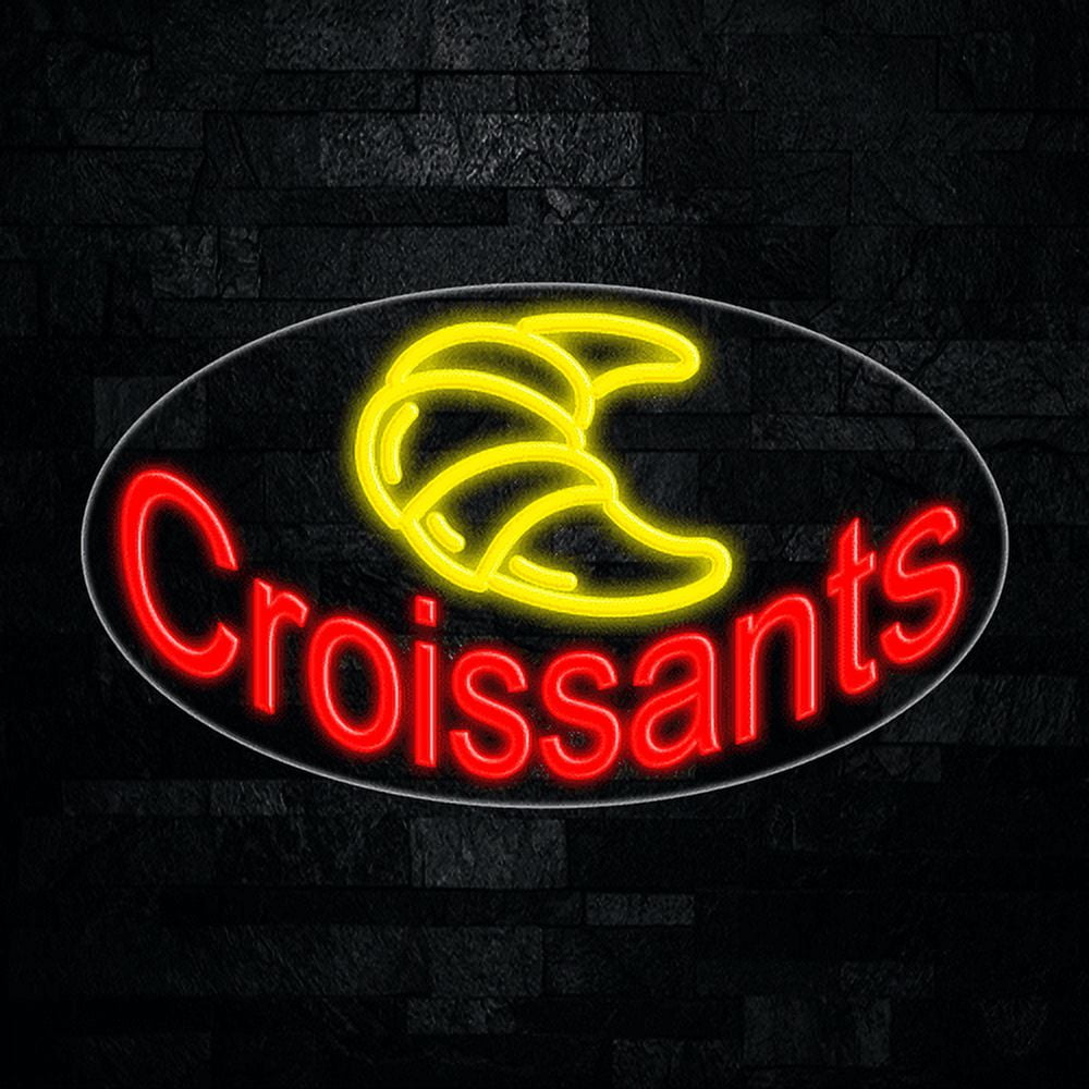 Croissants LED Neon Sign 28"L x 16"H #34337 - Walmart.com