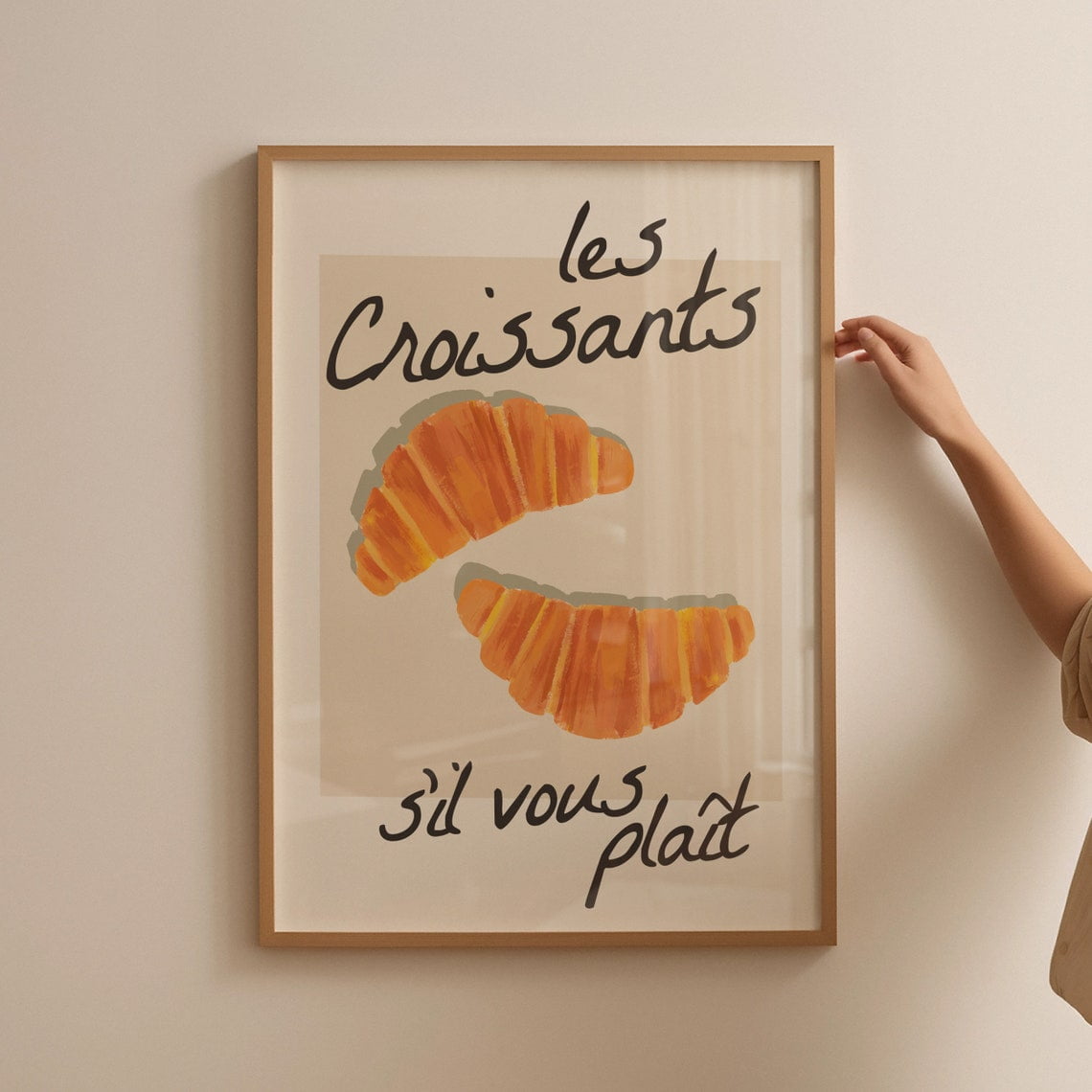 Croissants Poster, Breakfast Poster, Trendy Kitchen Wall Art, Kitchen ...