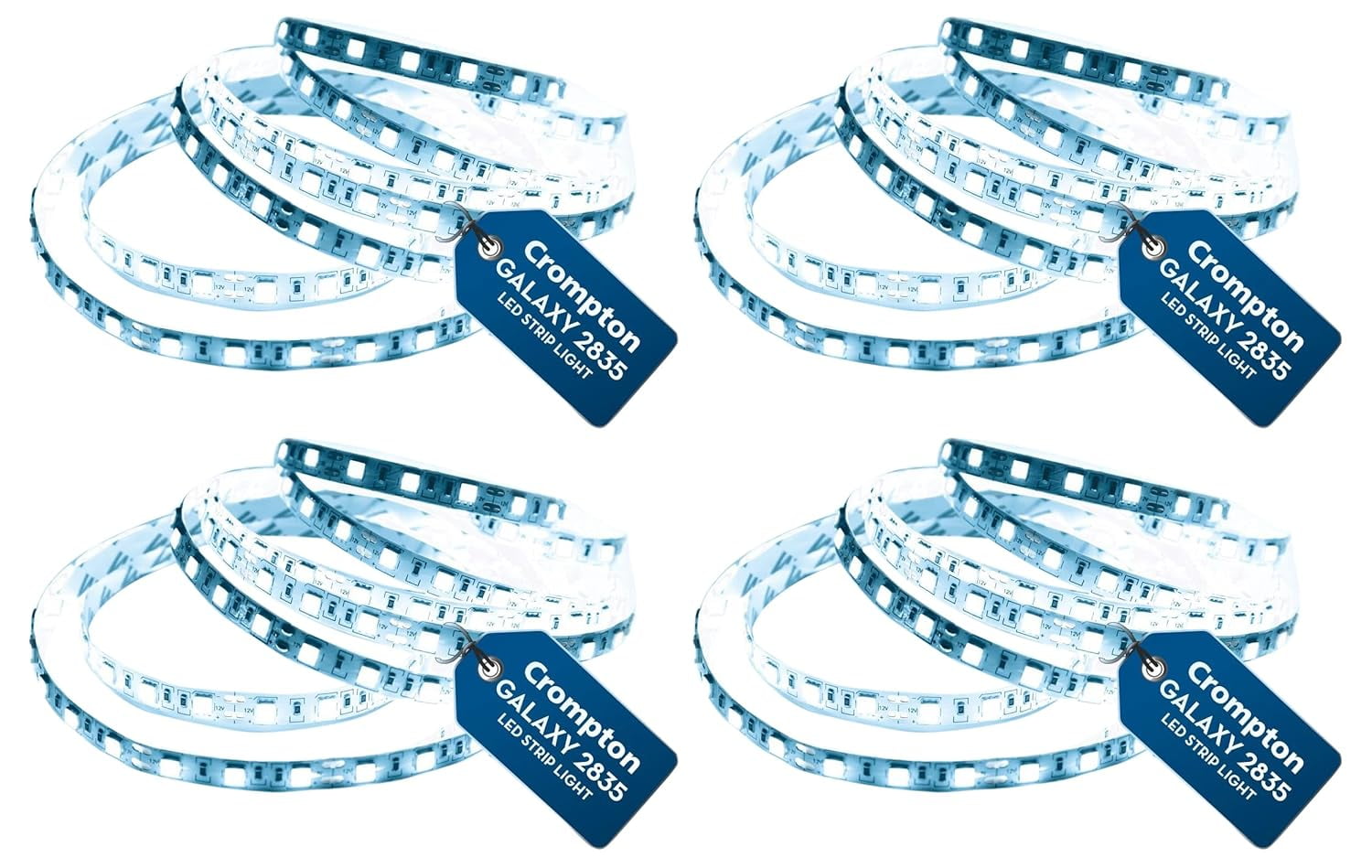 Crompton 25 Watt 5 Meter LED Strip Light Cool Day Light 300 LEDs Bright ...