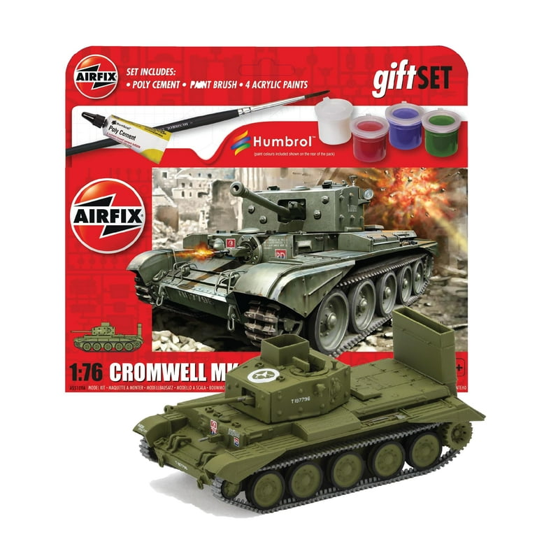 Airfix Starter Gift Set Cromwell MK IV 1 76 Military Tank Plastic Model Kit A55109A Walmart