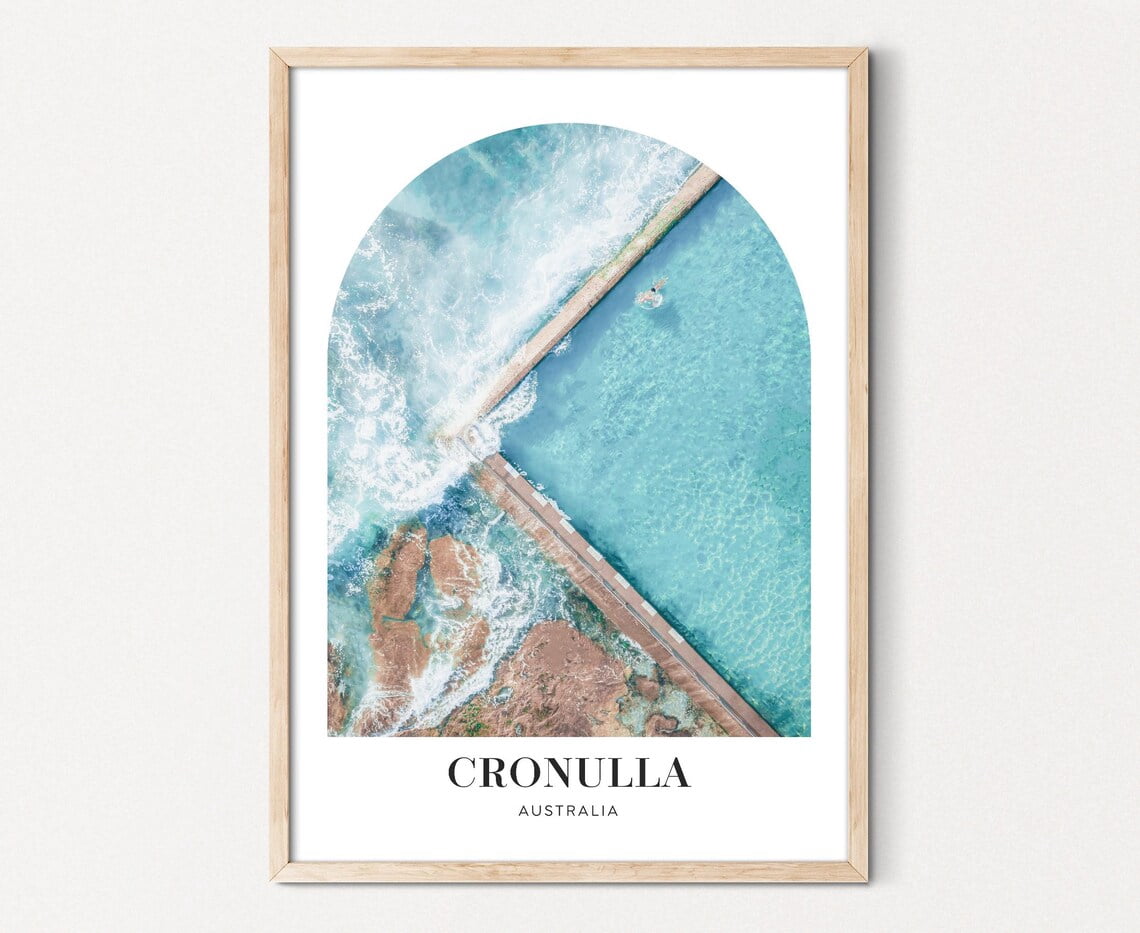 Cronulla Travel Wall Art, Aesthetic Wall Art Australian Decor, Travel ...