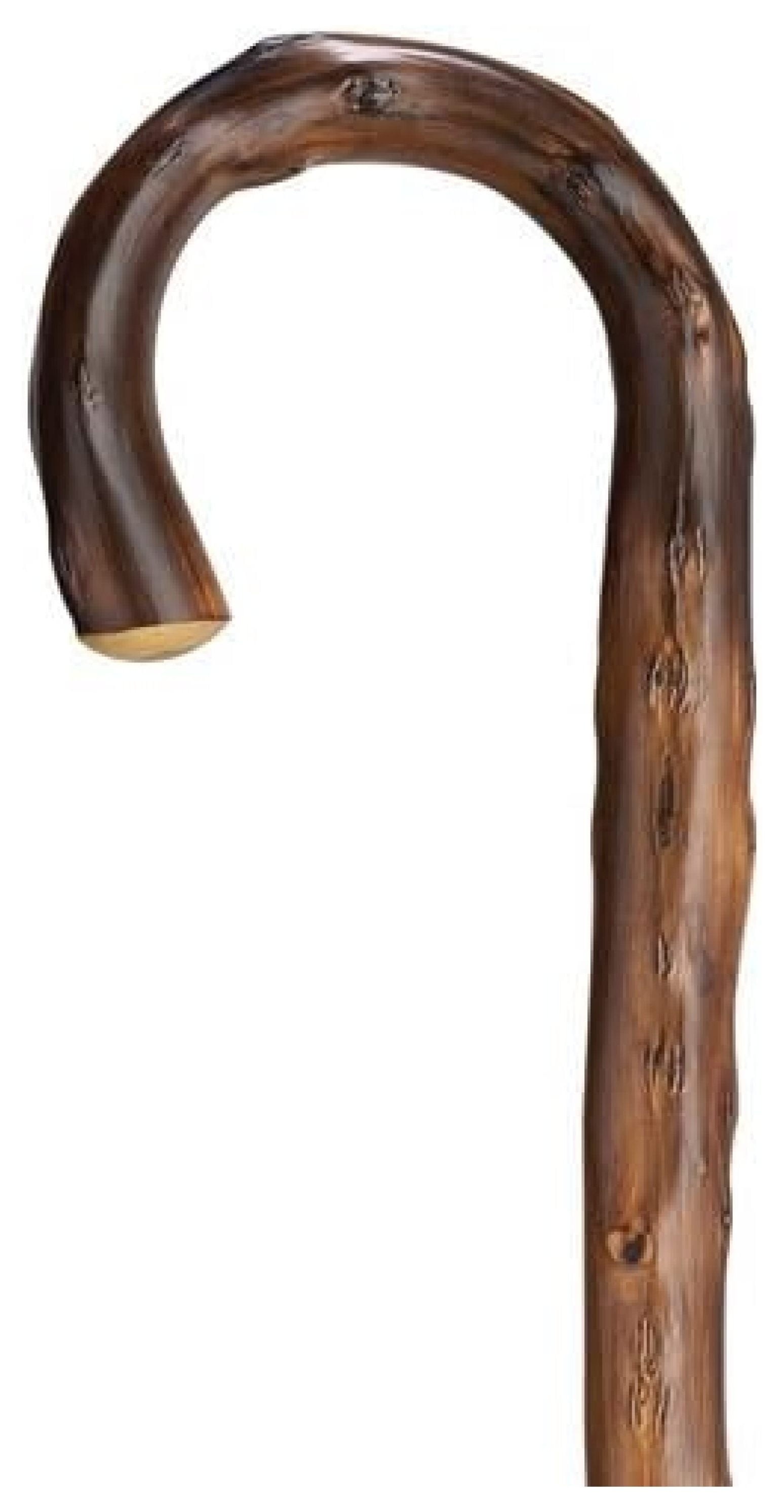 Crook handle, x-long, genuine Congo wood with natural finish, 38" long ...