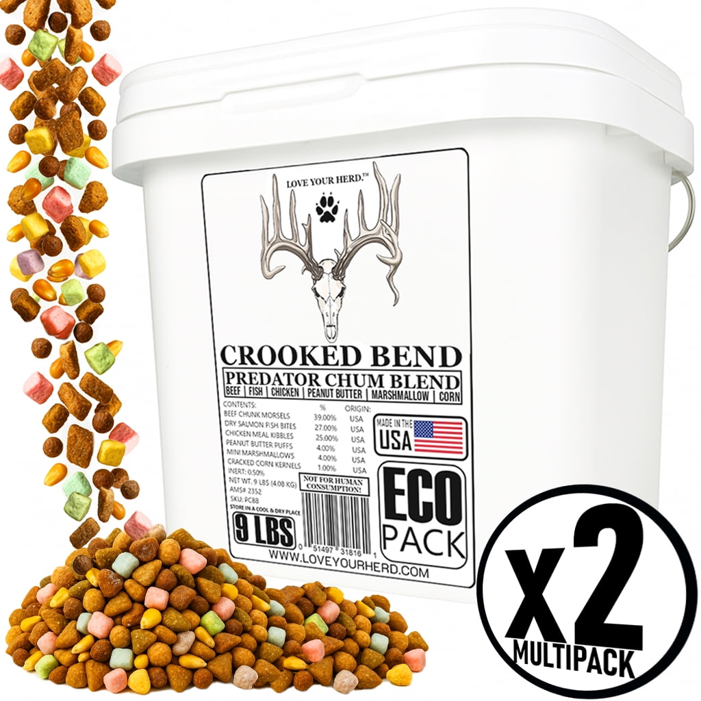 Crooked Bend Chum Predator Blend, Lure Coyote, Raccoon, Opossum, Fox, Skunk, Mink, Weasel ...