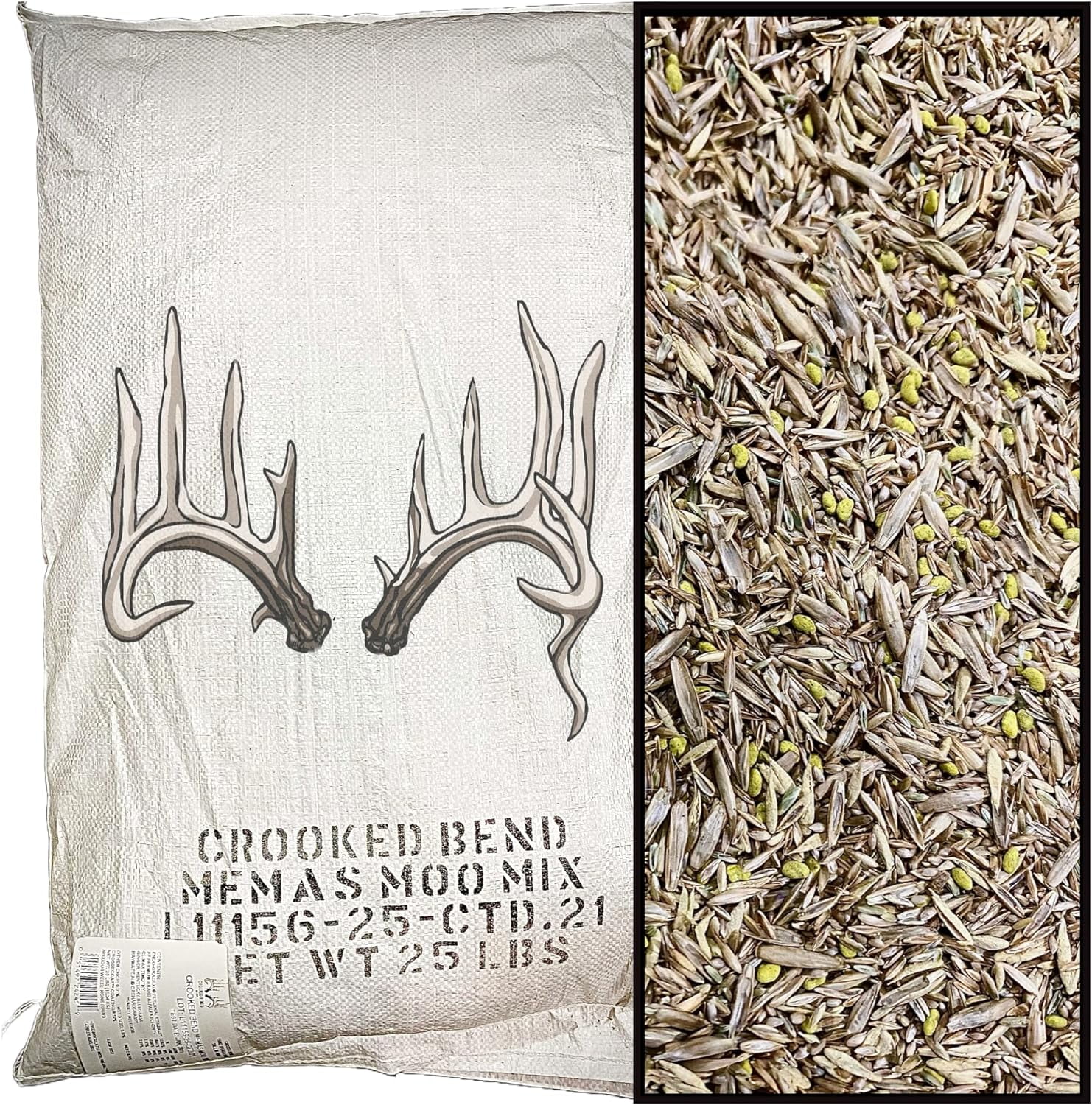 Crooked Bend Memas Moo Mix, 25LB Bulk, Farm Pasture Seed Blend for ...