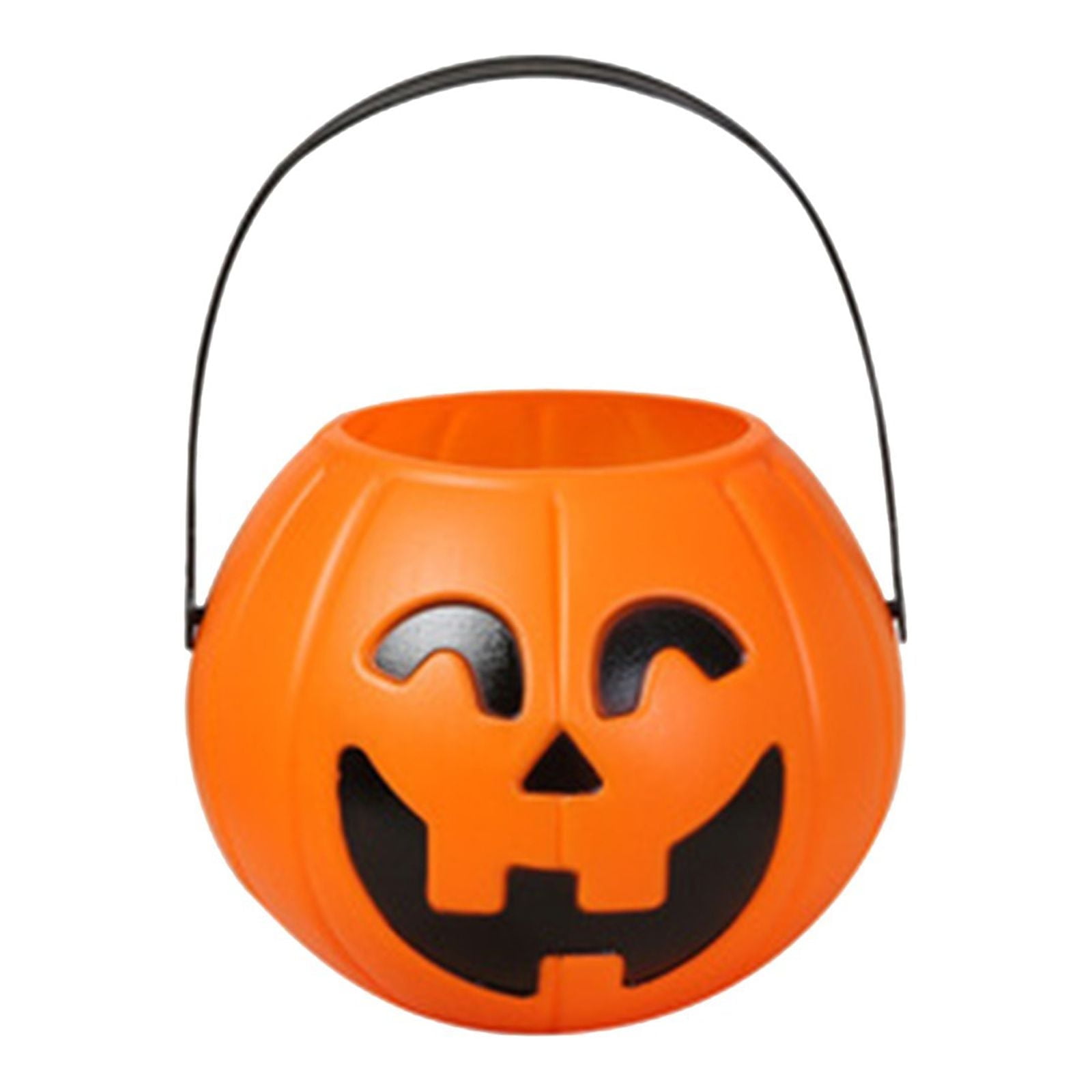 Crooked Halloween Pumpkin Bucket - Portable Candy Pail for Trick-or ...