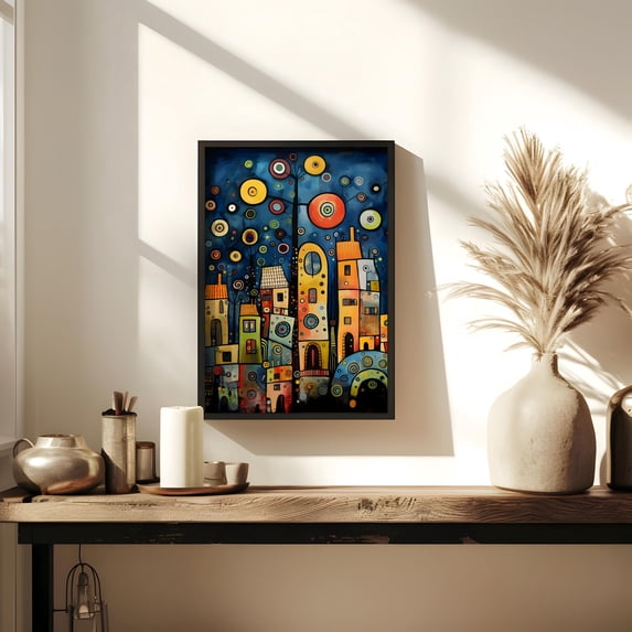 Crooked House Poster 2, Whimsical Wall Art Magic City Fantasy Room ...