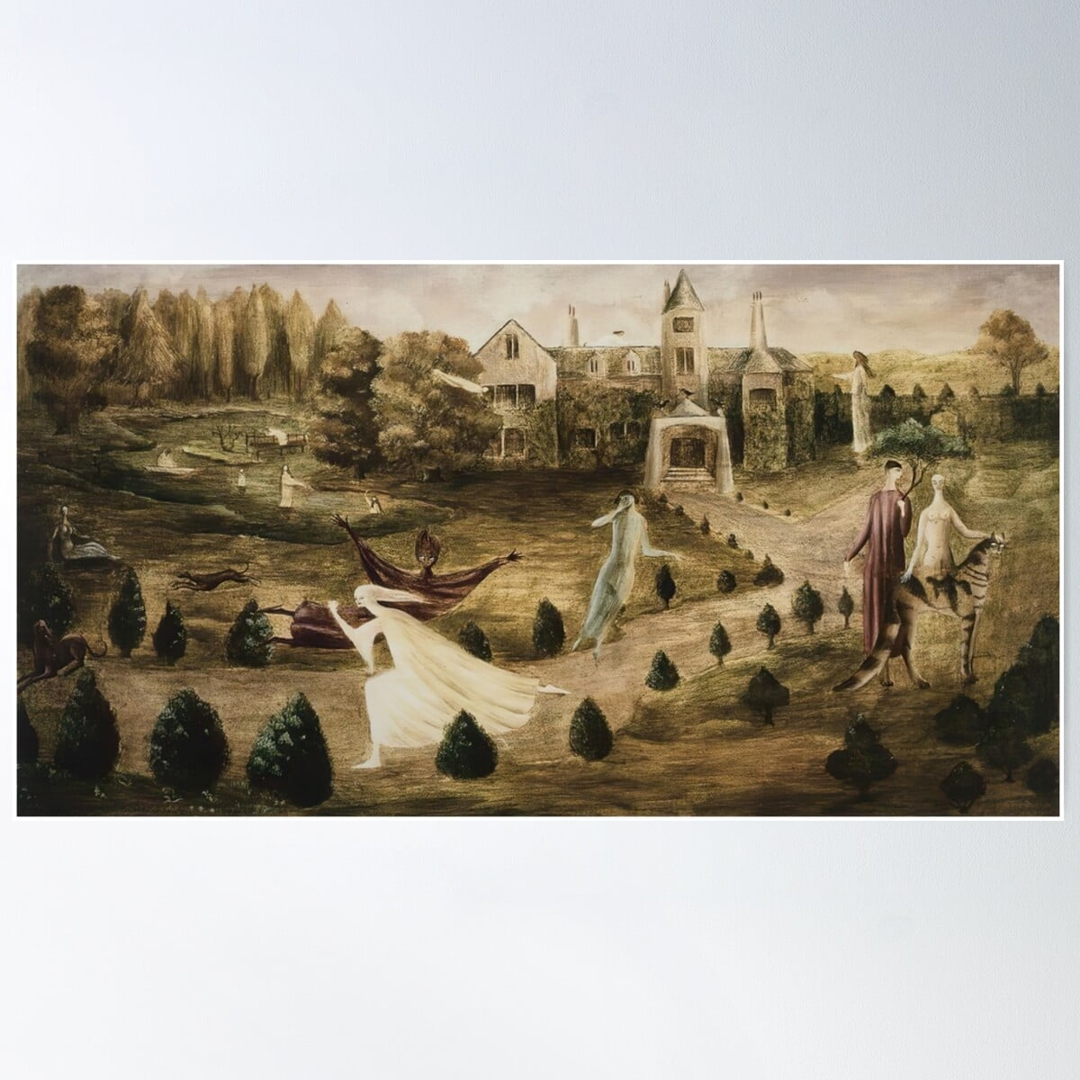Crookhey Hall Leonora Carrington Poster Wall Art, Modern Wall Decor For ...