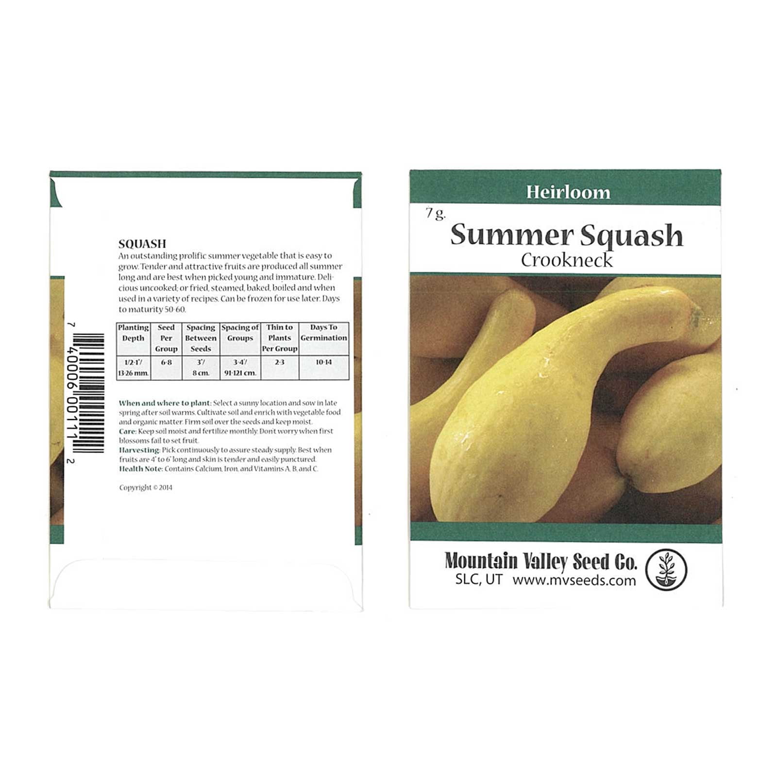 Crookneck Summer Squash Garden Seeds - 7 Gram Packet - Heirloom, Non ...