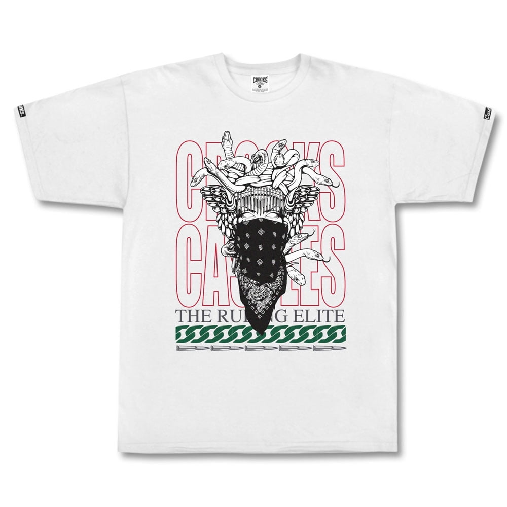 Crooks & Castles Medusa Band T-shirt White - Walmart.com