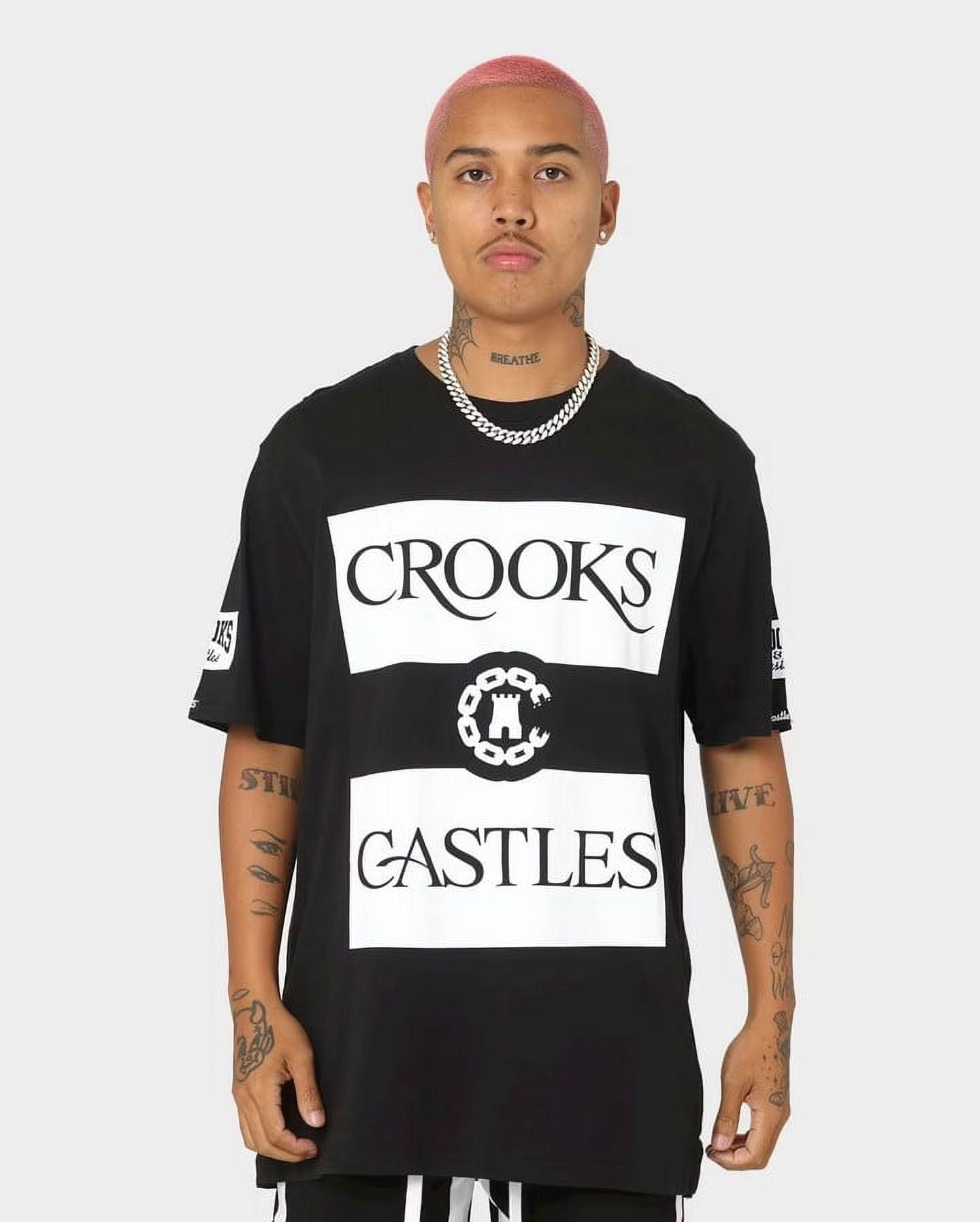 Crooks & Castles Men's Blank Box Oversized Relaxed Fit Tee T-Shirt In ...