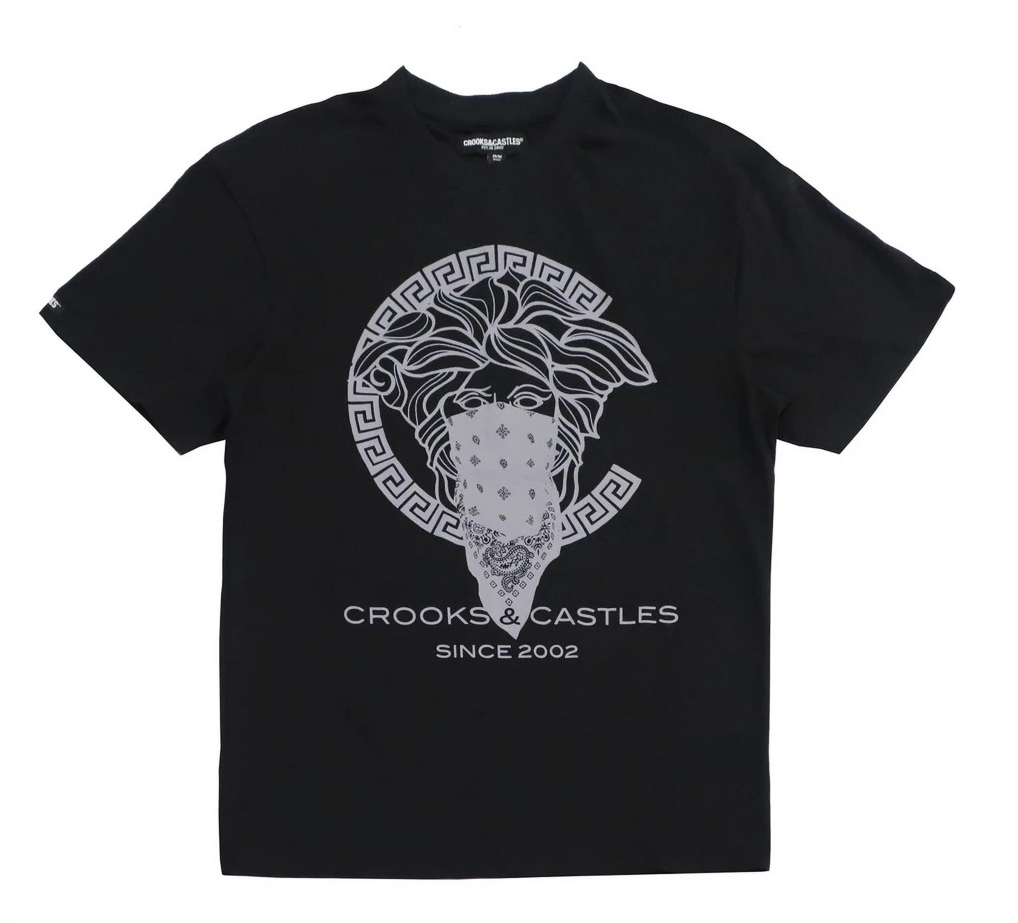Crooks & Castles Men's Greco Bandido Metallic Graphic Tee T-Shirt ...