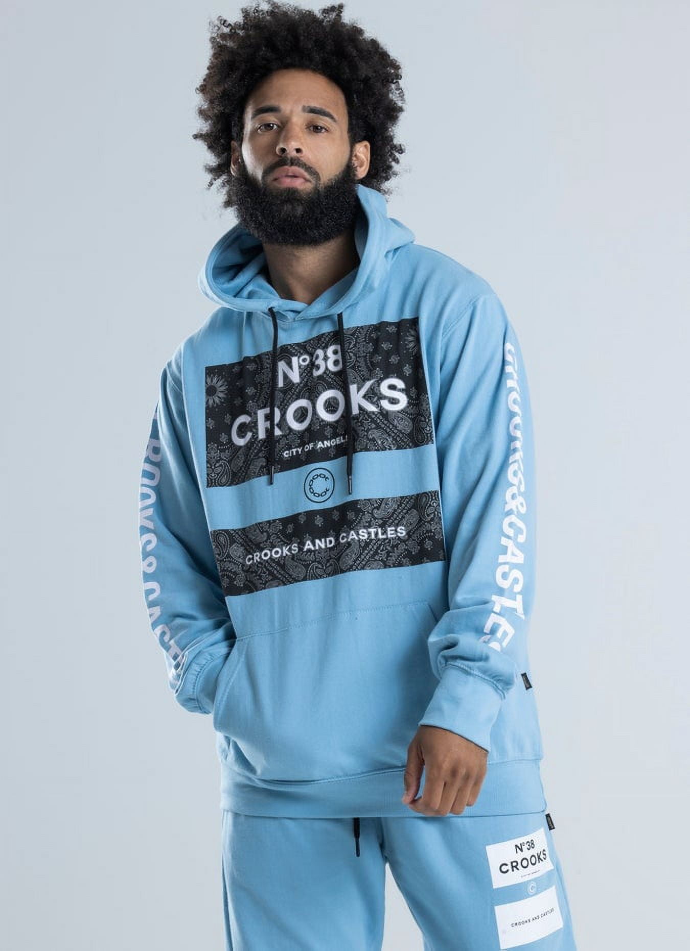 Crooks & Castles Men's Logo Graphic Pullover Fleece Hoodie Sweatshirt ...