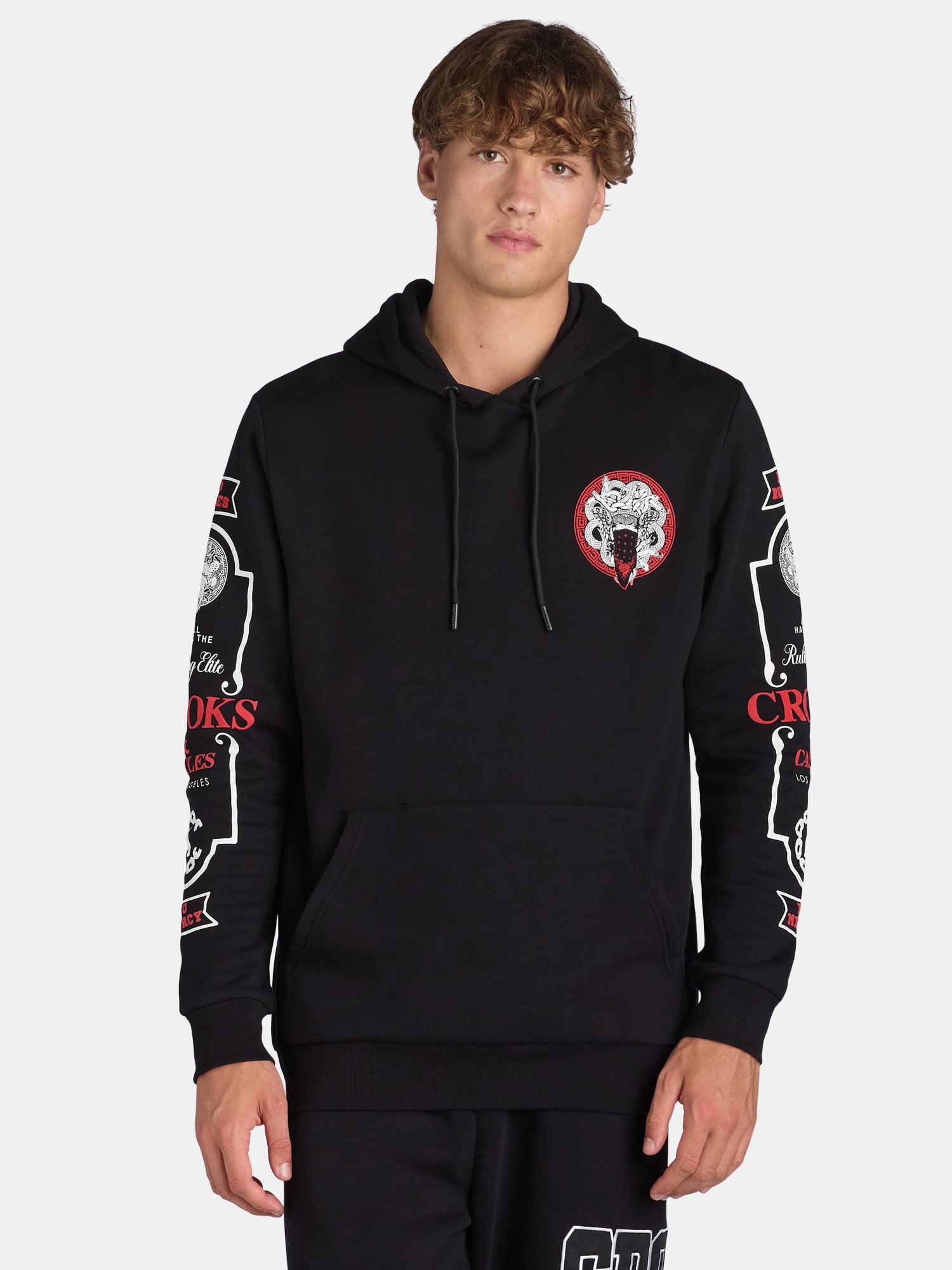 Crooks & Castles Men's Red Medusa Graphic Hoodie, XS-3XL, Streetwear ...