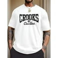 Crooks Graphic Men's Short Sleeve T-shirt, Comfy Stretchy Trendy s For ...