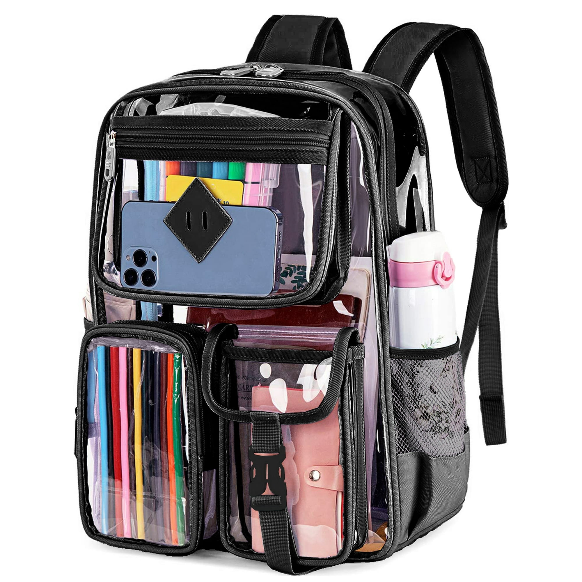 Crooz Kviee Large Clear Backpack Heavy Duty Stadium Approved See ...