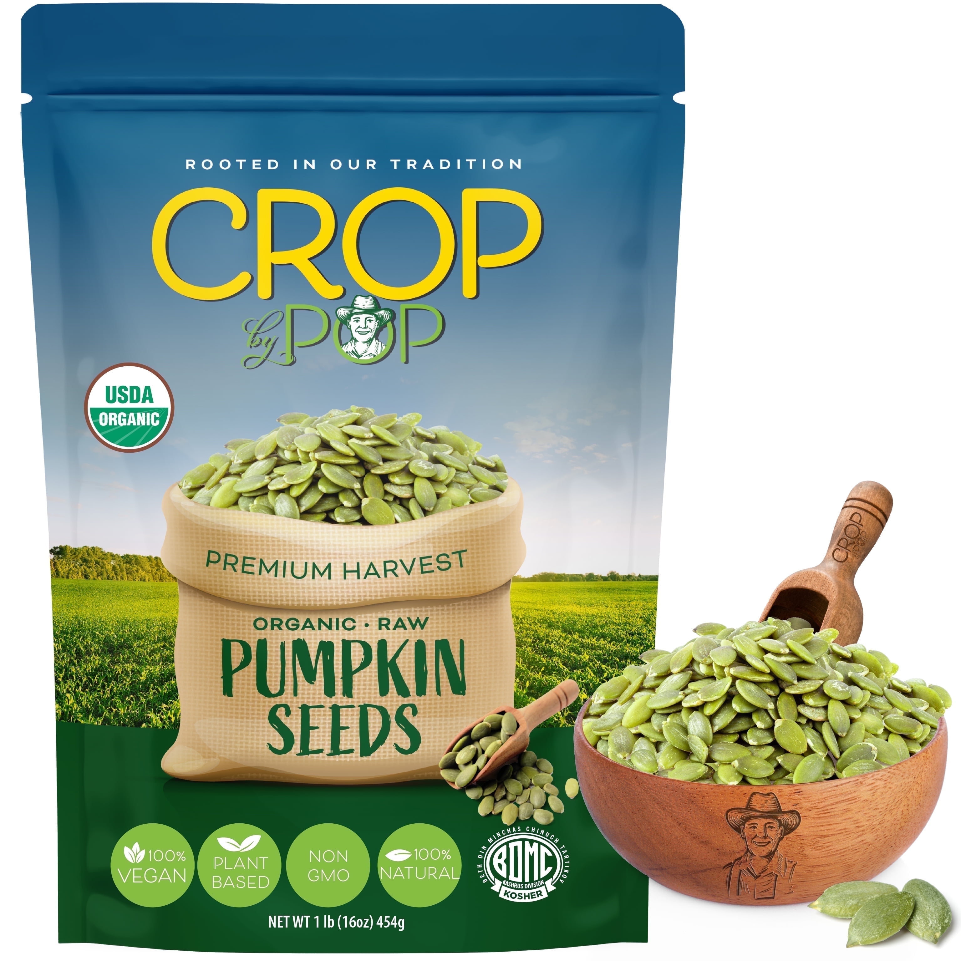 Crop By Pop - Organic Pumpkin seed USDA Organic Non GMO (16 Oz - 1 LB ...