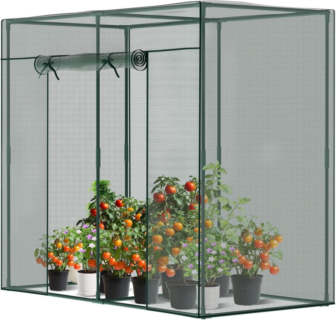 Crop Cages for Garden Plant, 6.6x3.3x6 Ft Plant Protection Netting Tent with Zippered Door ...