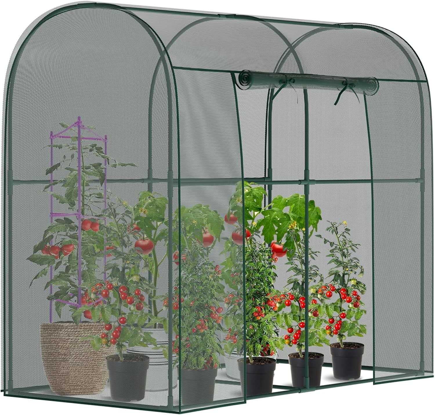Crop Cages for Garden Plant, 6.6x3.3x6 Ft Plant Protection Tent with Zippered Door, Raised Bed ...
