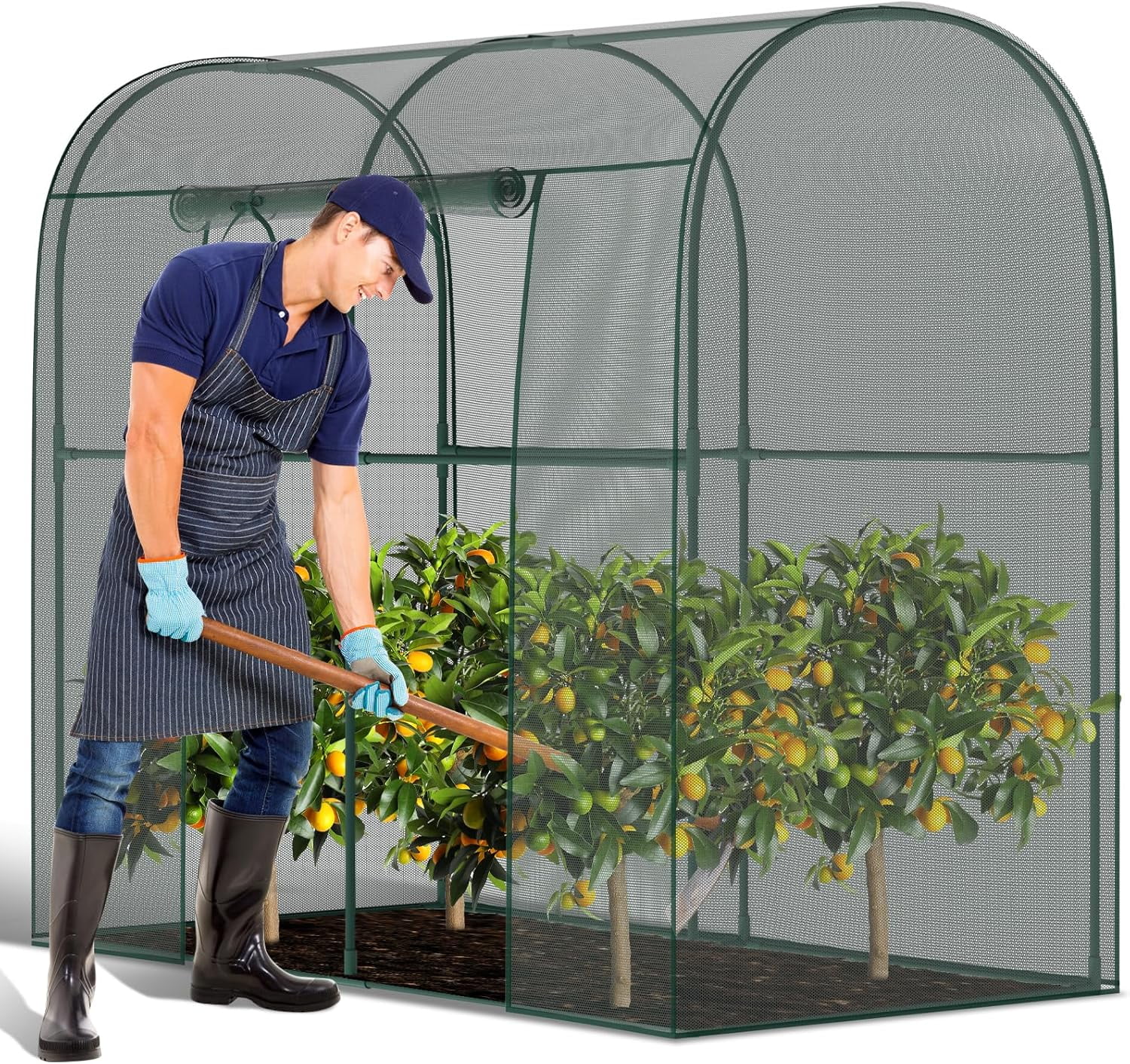 Crop Cages for Garden , Protection Netting Tent with Zippered Door ...