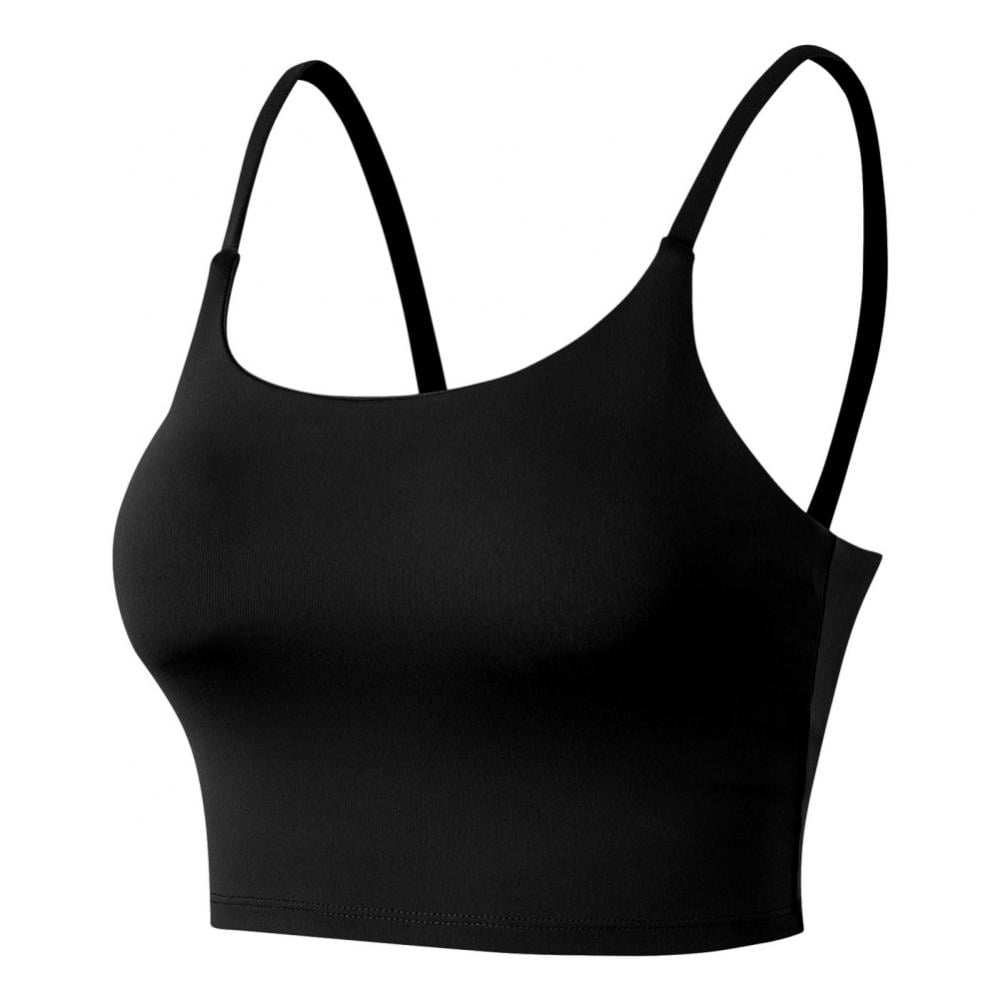 Crop Camis for Women with Shelf Bra Cropped Camisole Adjustable ...
