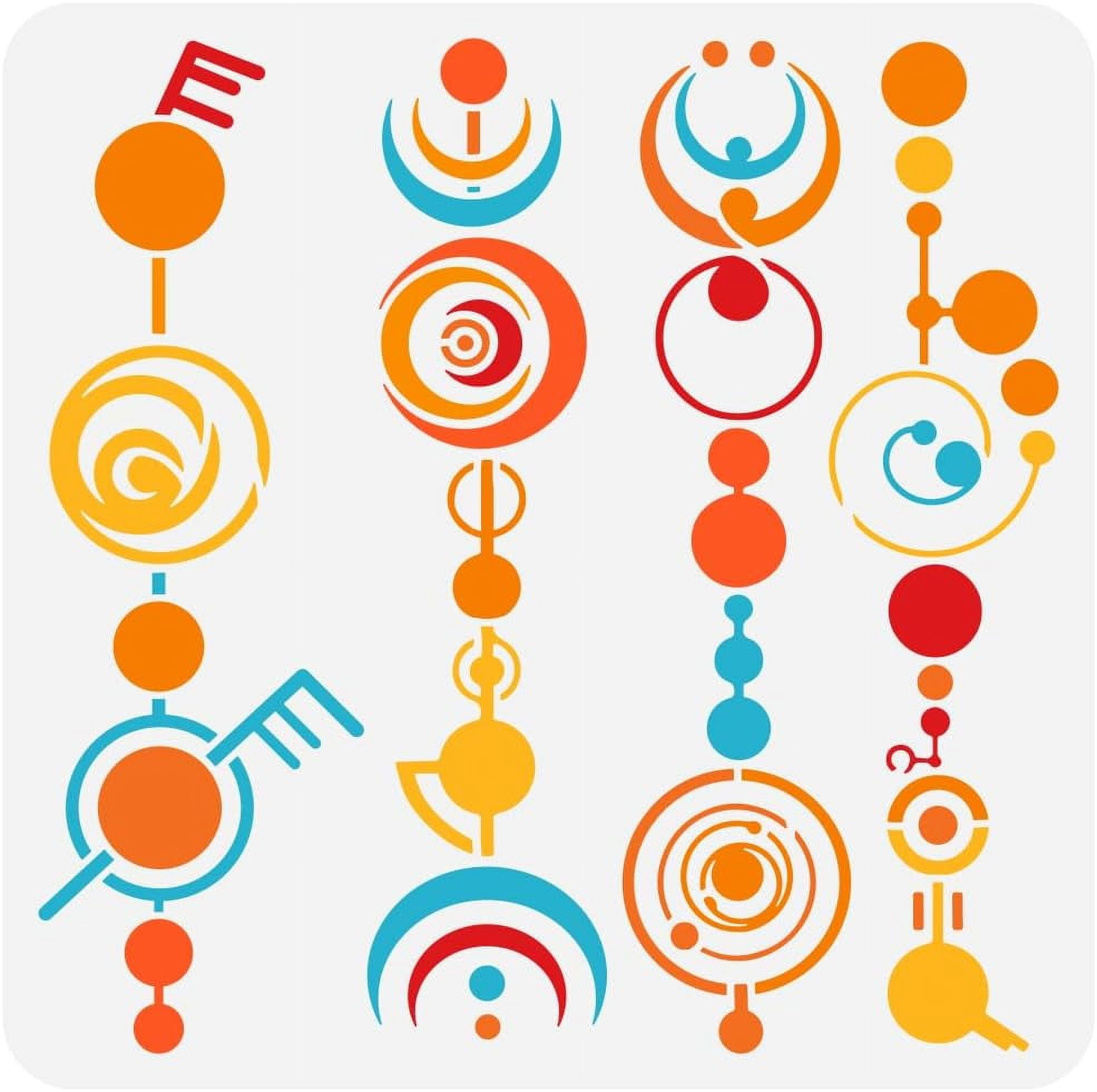 Crop Circle Pictograms Stencil for Painting 11.8x11.8 inch Plastic PET ...