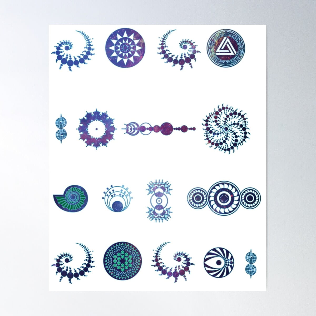 Crop Circles Compo Poster Wall Art, Modern Wall Decor For Living Room ...