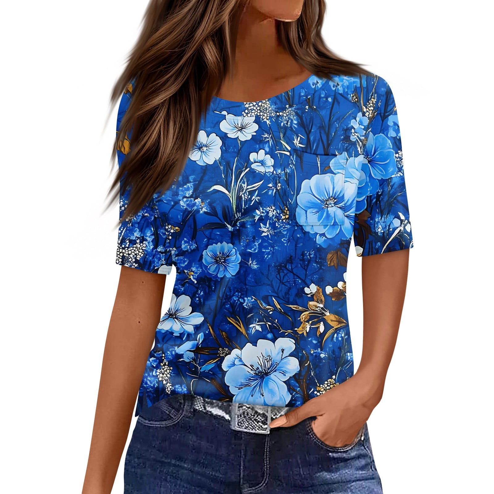 Crop Short Sleeve Pretty Tops Womans School Summer Relaxed Fit Stretch ...