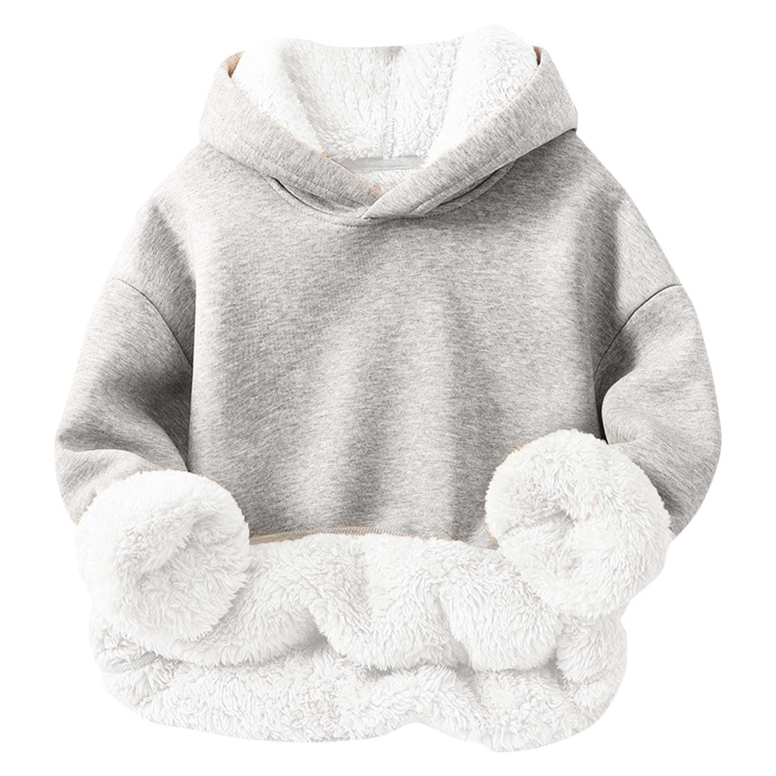 Crop Sweatshirts Pullover for Girls Crewneck Oversized Pullover Cotton ...