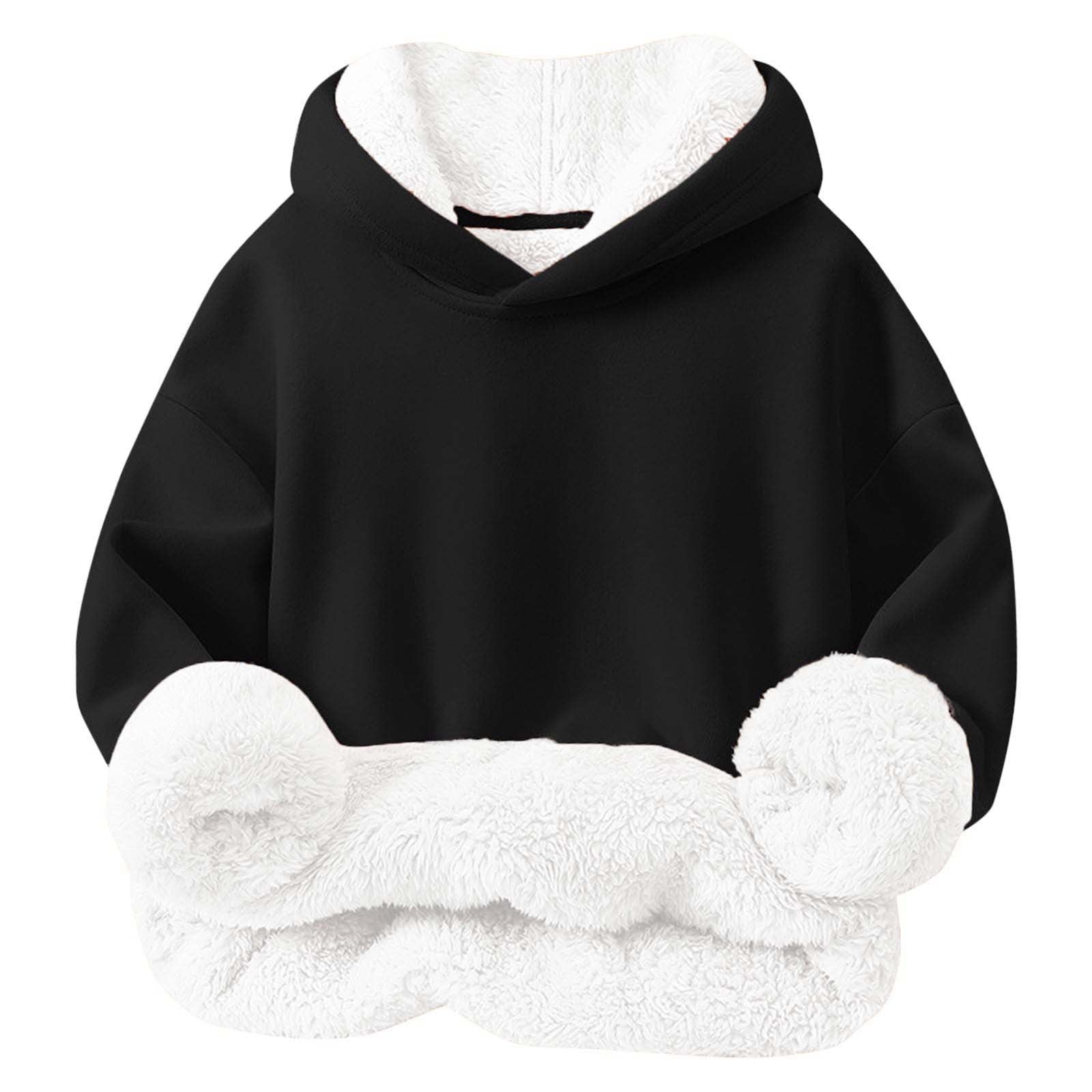 Crop Sweatshirts Pullover for Girls Crewneck Oversized Pullover Cotton ...