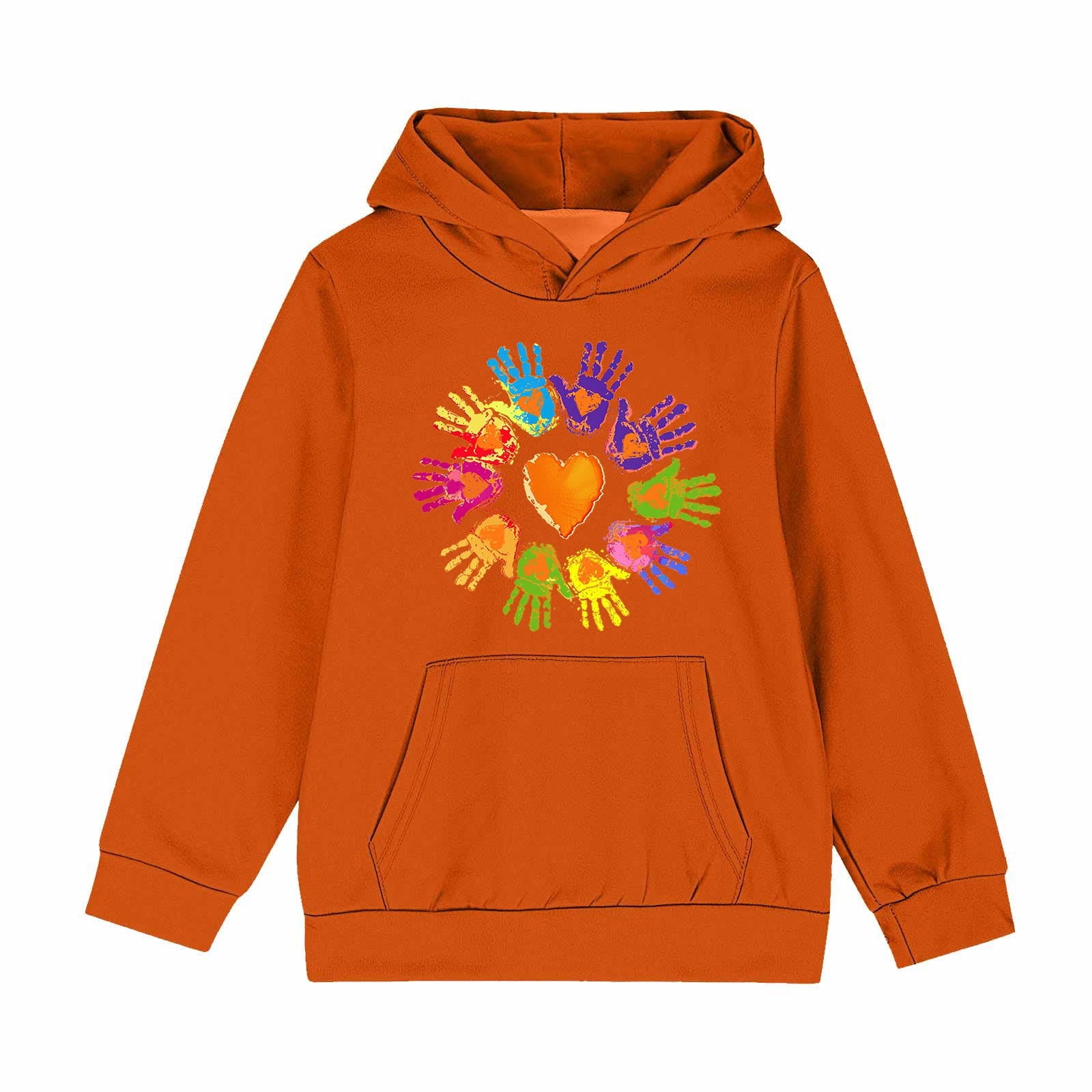 Crop Sweatshirts Pullover for Girls Cute Printed Long Sleeves Hoodies ...