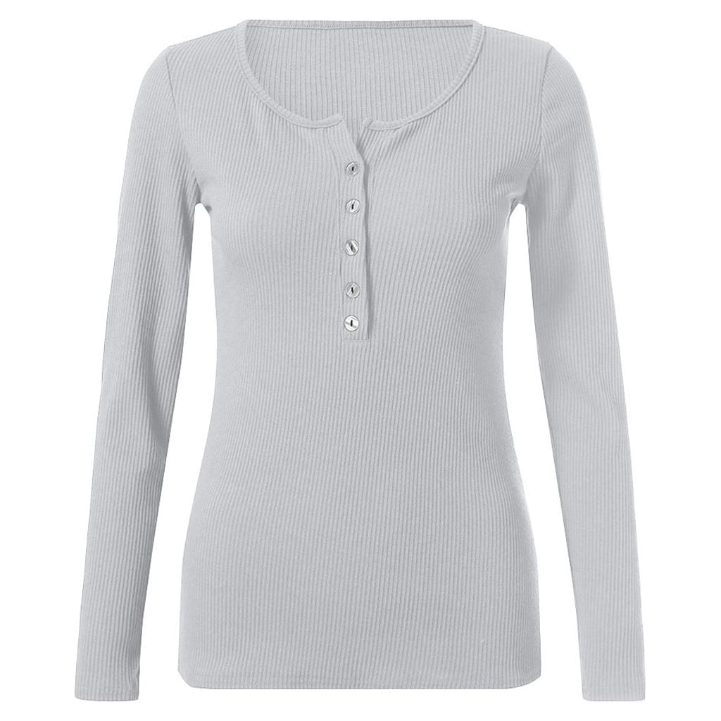 Crop Tank Tops for Women V Down Neck Sleeve Button Long Solid Business ...