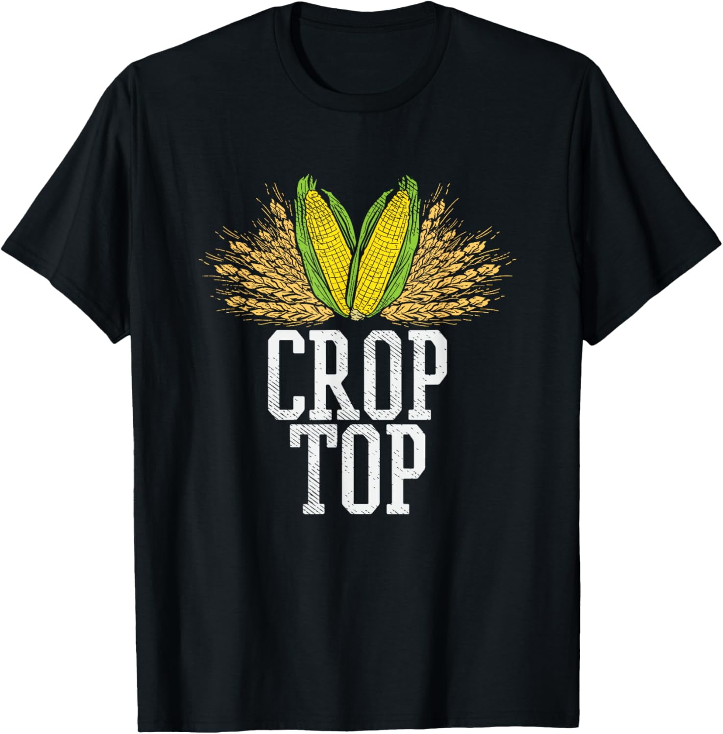 Crop Top Farm Pun Corn Farming - Agriculture - Funny Farmer T-Shirt ...