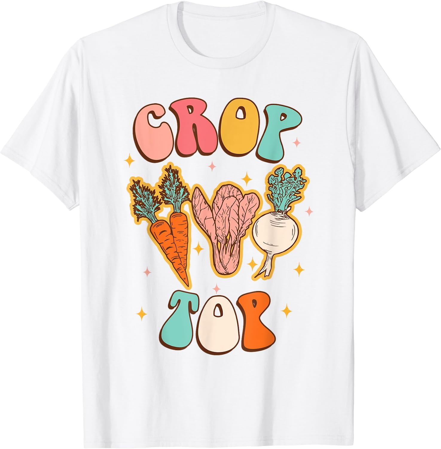 Crop Top Groovy Homestead Country Farm Life Farmer Farming T-Shirt ...