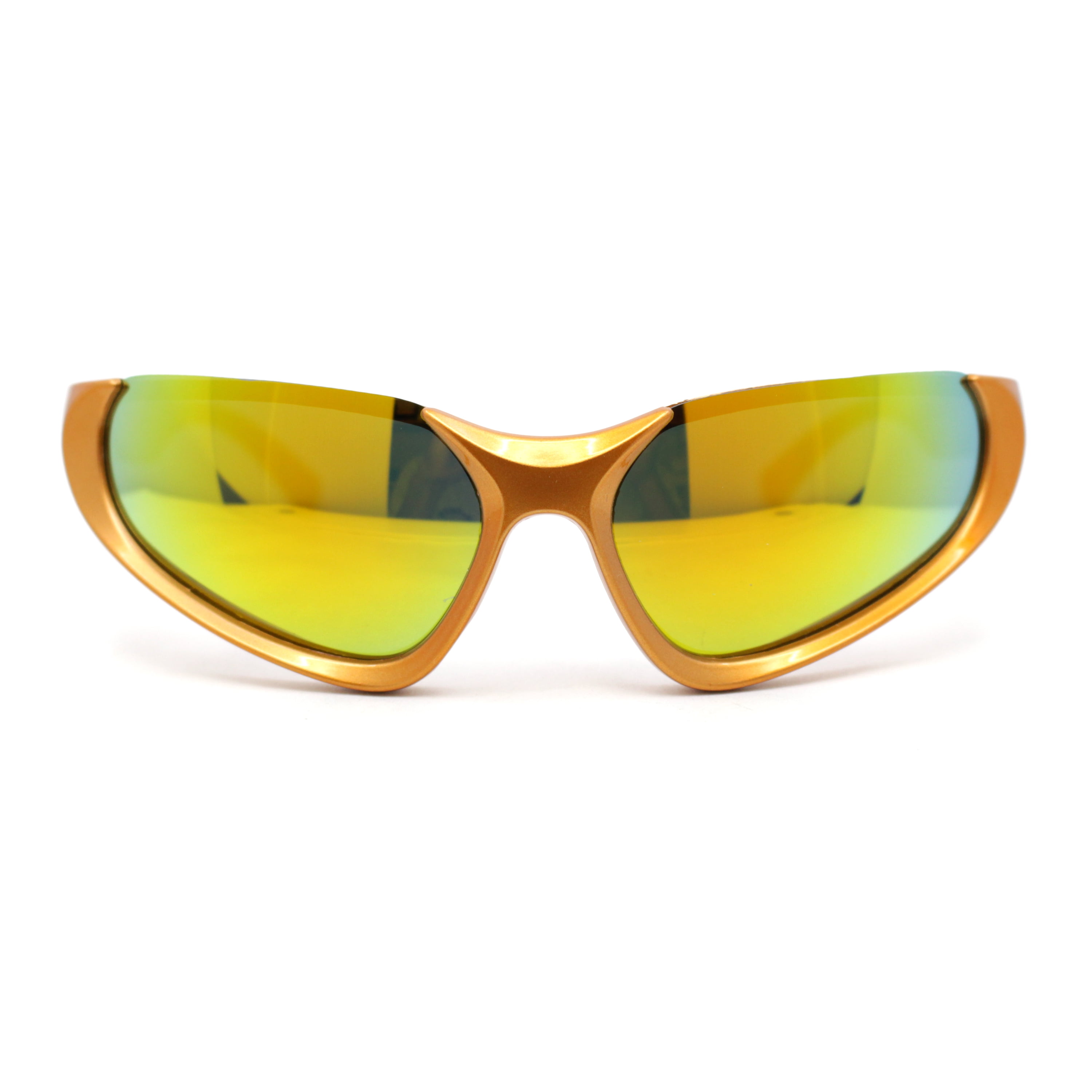 Crop Top Runway Fashion Wrap Triangular Sport Style Sunglasses Orange ...
