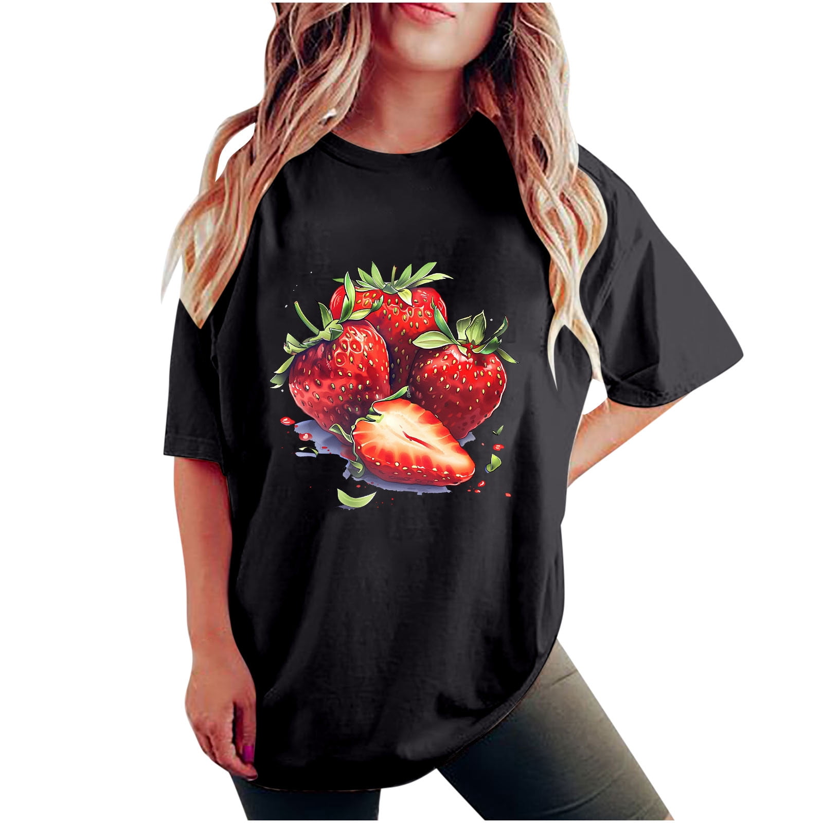 Crop Tops for Women Trendy Summer Work Out Shirts Gym Loose Cotton Hide ...