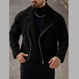 Cropped Bomber Jacket for Men Short Trench Coat Notched Collar Blazer ...